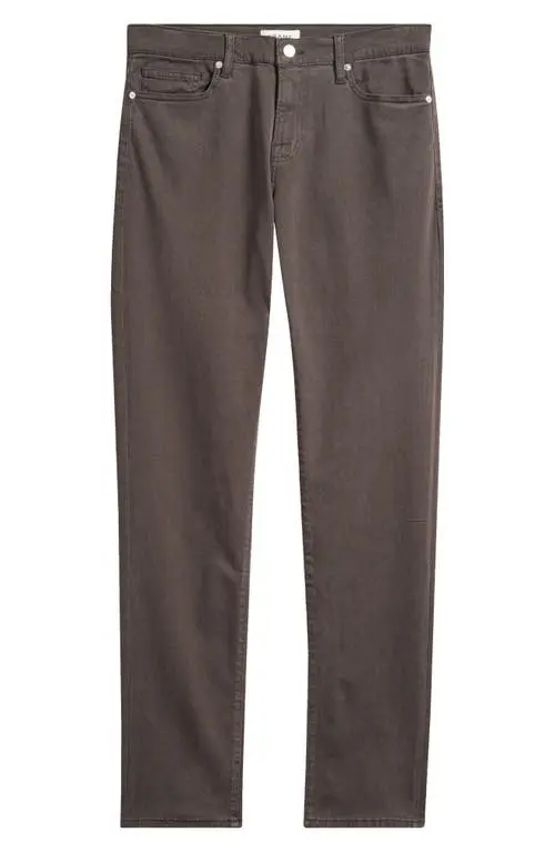 FRAME L'homme Slim Fit Five-pocket Twill Pants - Dark Chocolate