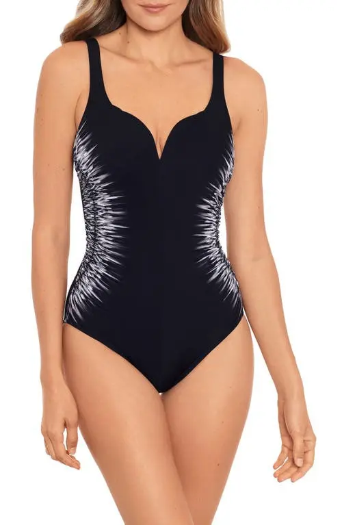 Miraclesuit Warp Speed Temptress One-piece Swimsuit - Blk/white