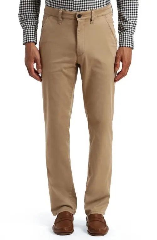 34 Heritage Charisma Relaxed Fit Straight Leg Flat Front Chinos - Khaki Twill