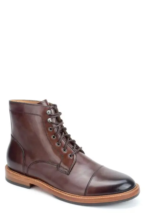 WARFIELD & GRAND Ballast Cap Toe Lace-up Boots - Clove