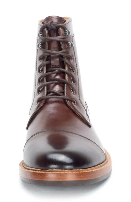 WARFIELD & GRAND Ballast Cap Toe Lace-up Boots - Clove