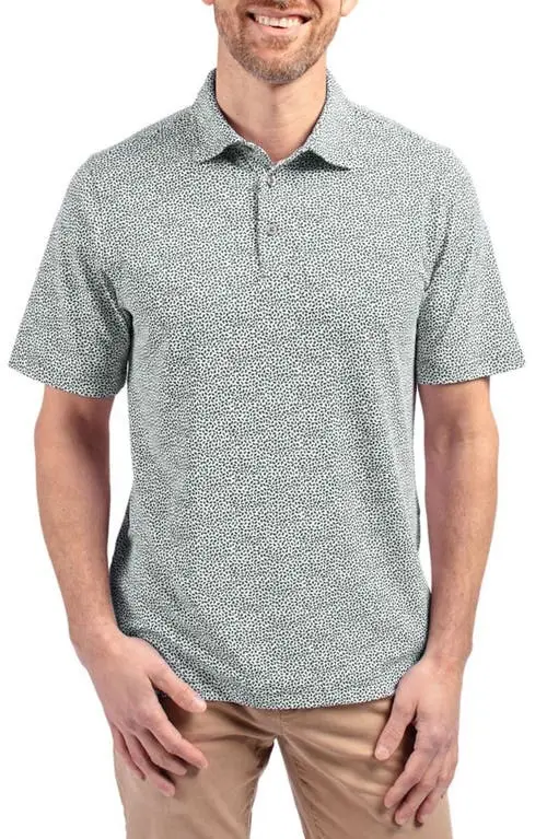 Cutter & Buck Virtue Piqué Botanical Print Polo - Hunter
