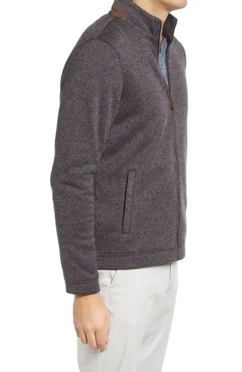 Johnston & Murphy Full Zip Fleece Back Sweatshirt