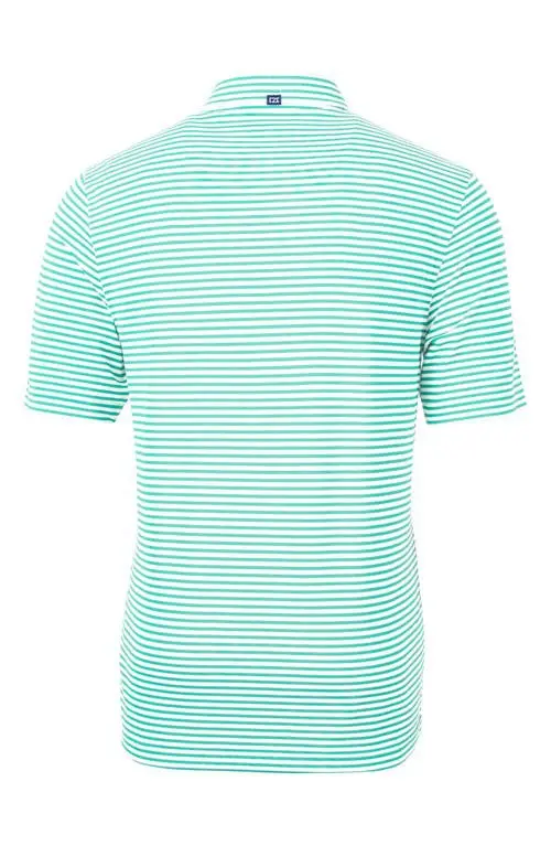 Cutter & Buck Virtue Piqué Stripe Recycled Blend Polo - Fresh Mint