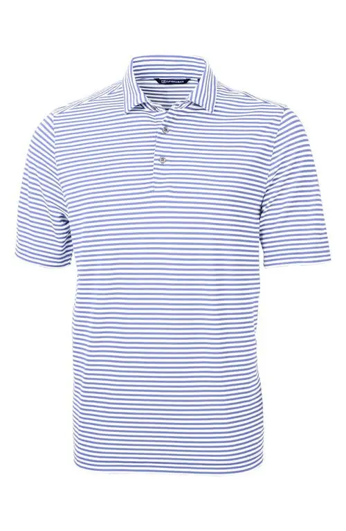 Cutter & Buck Virtue Piqué Stripe Recycled Blend Polo - Hyacinth
