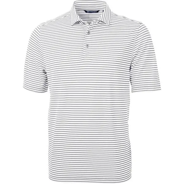 Cutter & Buck Virtue Piqué Stripe Recycled Blend Polo - Polished