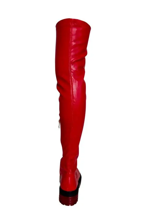 AZALEA WANG Euro Platform Over The Knee Boot