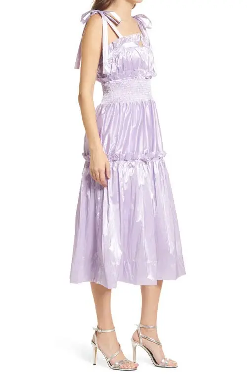 AMY LYNN Smocked Tie-strap Dress