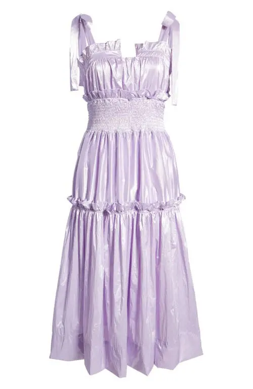 AMY LYNN Smocked Tie-strap Dress