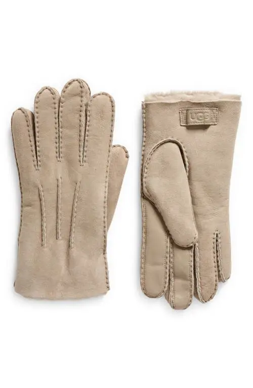 UGG Genuine Shearling Tech Gloves - Putty