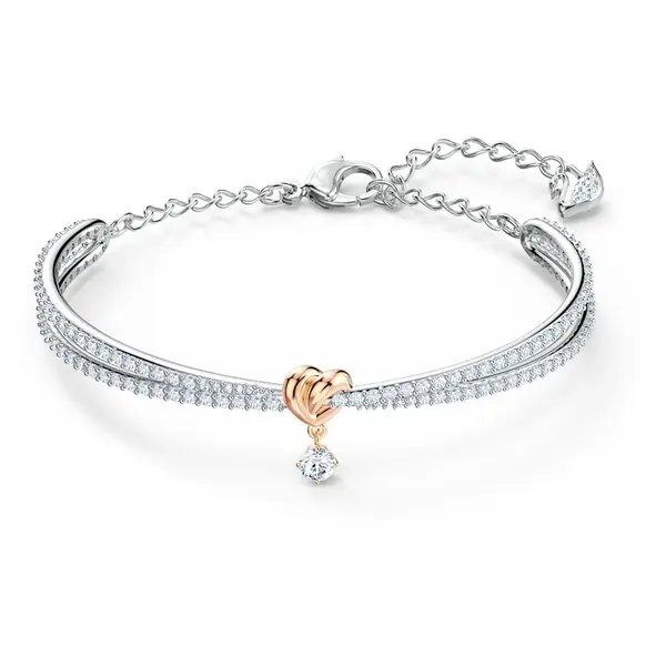 SWAROVSKI Lifelong Heart Bangle - White