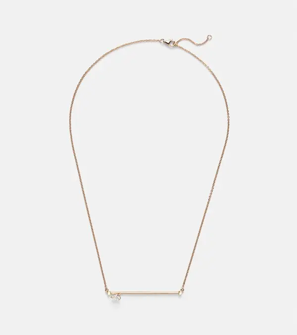 REPOSSI Serti Sur Vide 18kt Rose Gold Necklace With Diamond - Pink