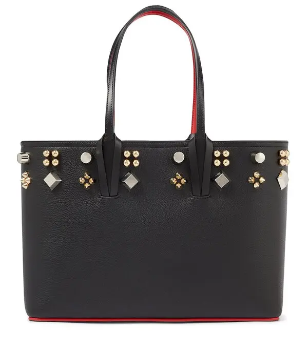 CHRISTIAN LOUBOUTIN Cabata Stud-embellished Leather Tote - Black
