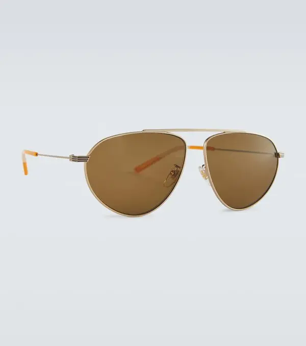Gucci Metal Frame Aviator Sunglasses - Gold | Editorialist display picture 1