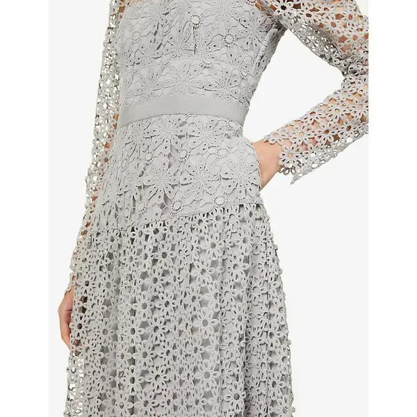 rickie freeman for teri jon floral-embroidered tulle dress Floral Embroidered Tulle Elbow Gown – Terijon.com