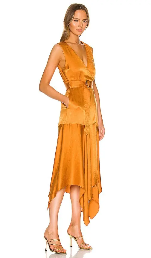Karina Grimaldi Rhoda Soldi Maxi Dress In Tangerine In Safran - 73% Off |  Editorialist
