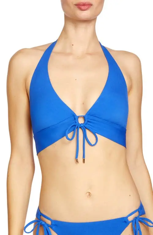 Robin Piccone Aubrey Halter Bikini Top - Blueberry