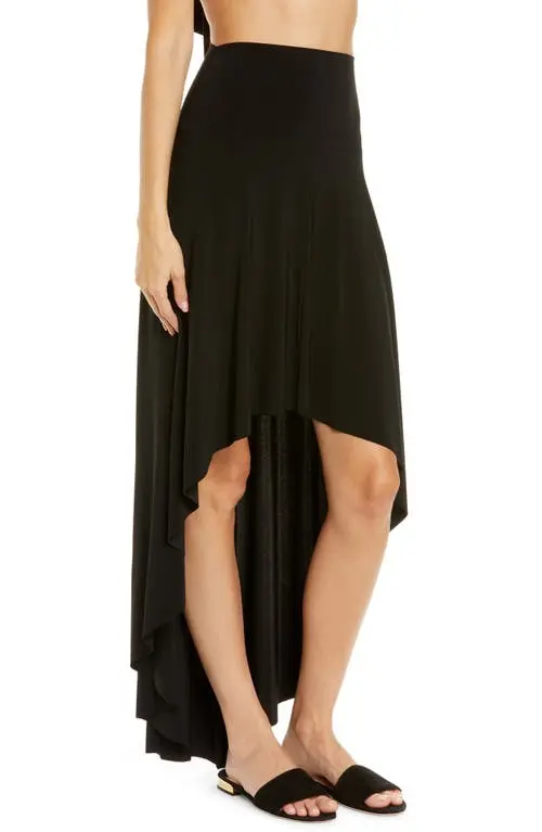 Norma Kamali Bias Cut High-low Hem Cover-up Skirt
