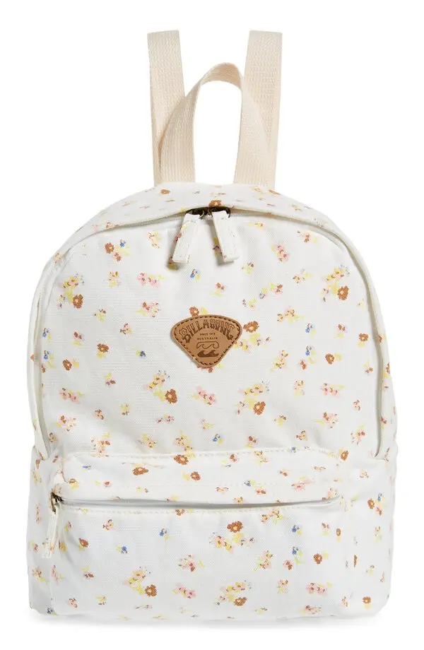 Billabong Mini Mama Print Backpack In Anw-Antique White 25% Off