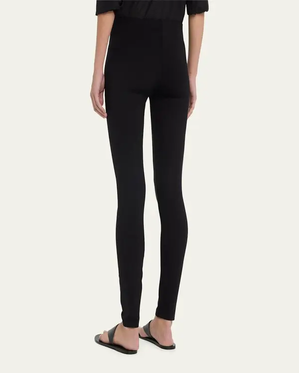 THE ROW Woolworth Mid-rise Ankle Leggings