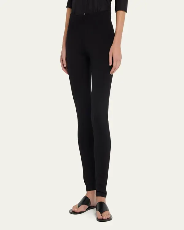 THE ROW Woolworth Mid-rise Ankle Leggings