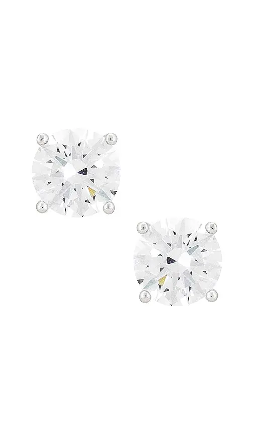BY ADINA EDEN Juliette Stud Earrings - Silver