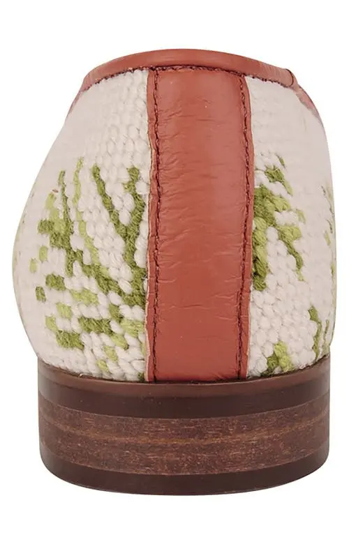BYPAIGE By Paige Needlepoint Parrot Flat - Tan Multi