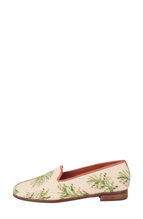 BYPAIGE Needlepoint Palm Flats - Sand