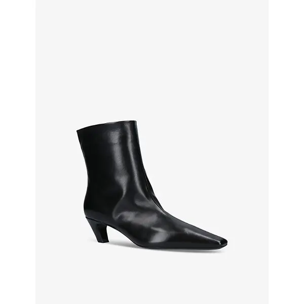 Khaite Arizona Leather Ankle Boots