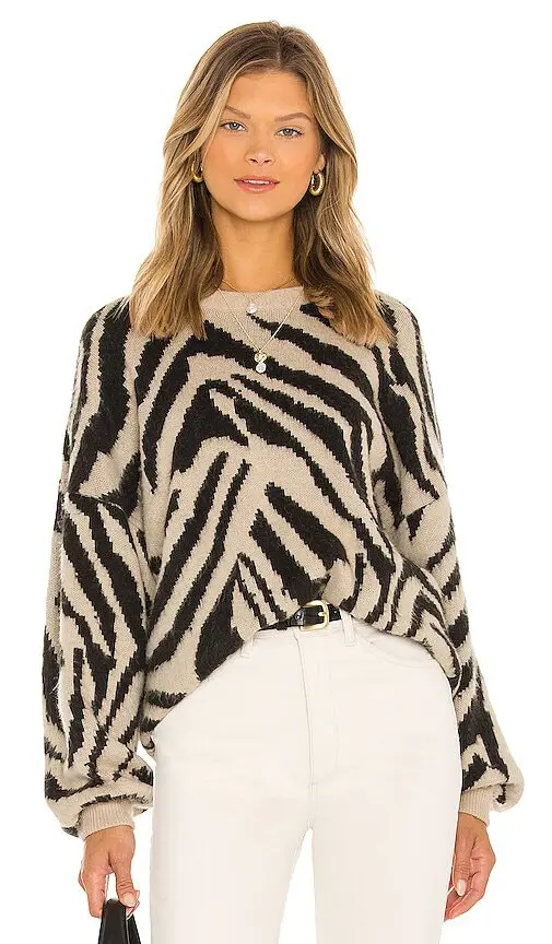 Show Me Your Mumu Duke Sweater In Neutral,black