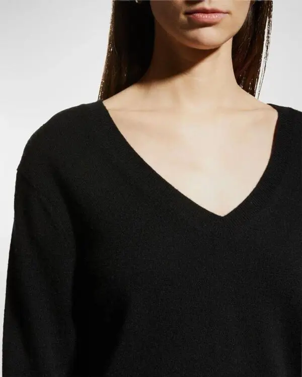 Vince Weekend V-neck Cashmere Pullover - Black