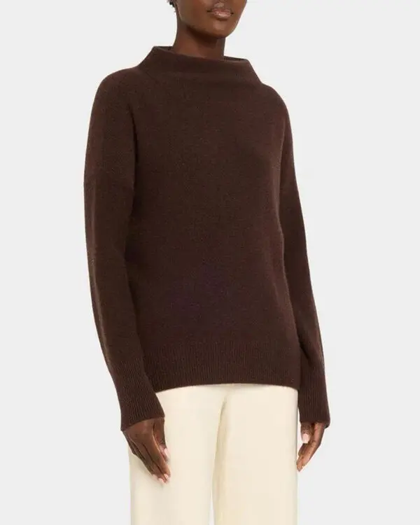 Vince Boiled Cashmere Turtleneck Pullover - Black