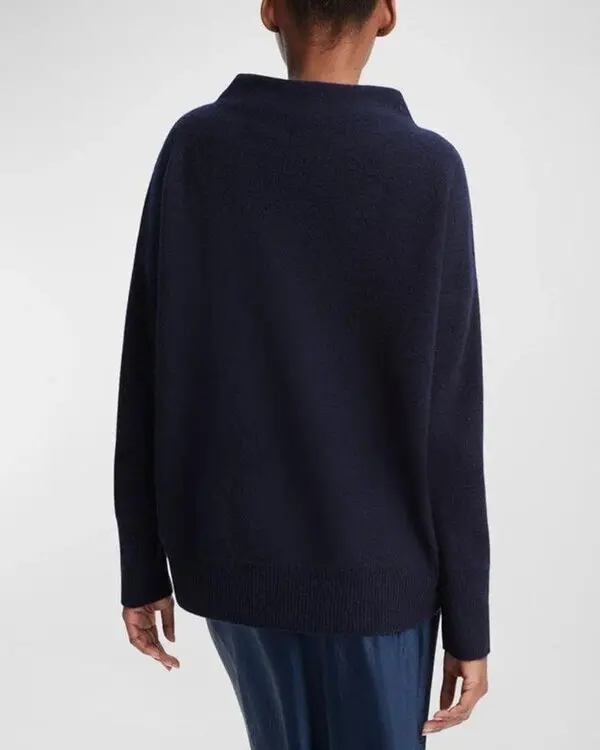 Vince Boiled Cashmere Turtleneck Pullover - Dkblue