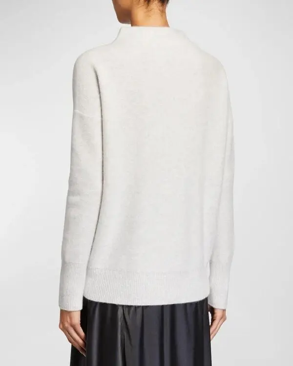 Vince Boiled Cashmere Turtleneck Pullover - Gray