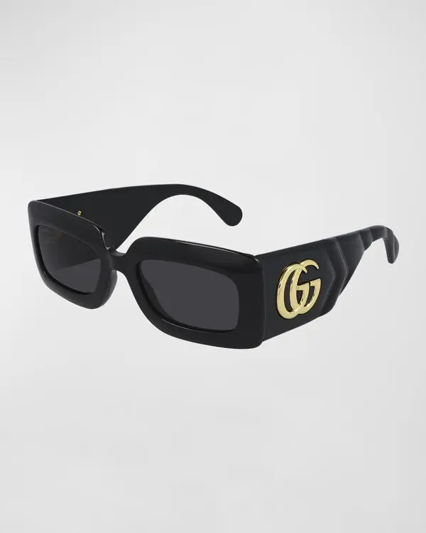 Gucci Oversized Rectangular Sunglasses - Black