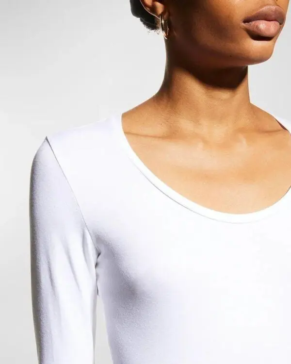 Majestic Filatures Soft Touch 3/4-sleeve Tee - Blanc