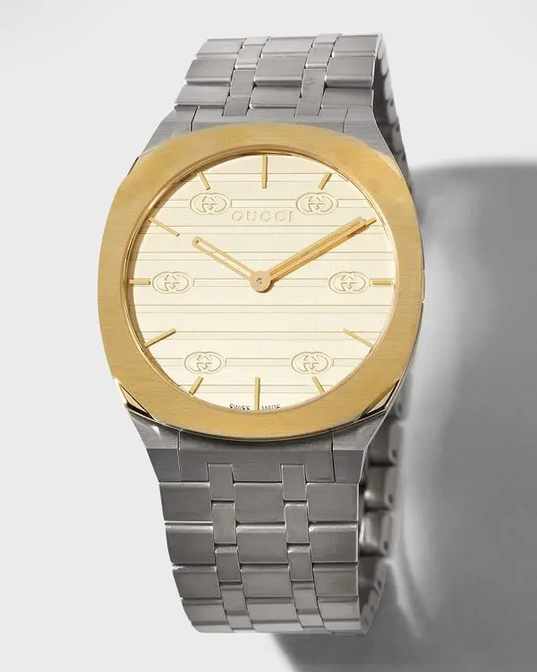 Gucci 25h 34mm Two-tone Bracelet Watch - Two Tone