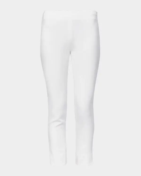 Lela Rose Catherine Slim-leg Ankle Pants - White