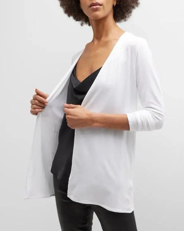 Majestic Filatures Soft Touch Open-front Cardigan - Blanc