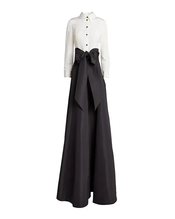Carolina Herrera Icon Two-tone Trench Gown