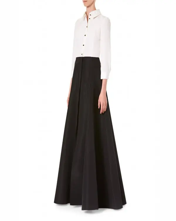 Carolina Herrera Icon Two-tone Trench Gown