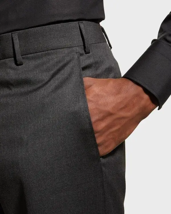 Zanella Parker Wool Trousers - Dark Grey
