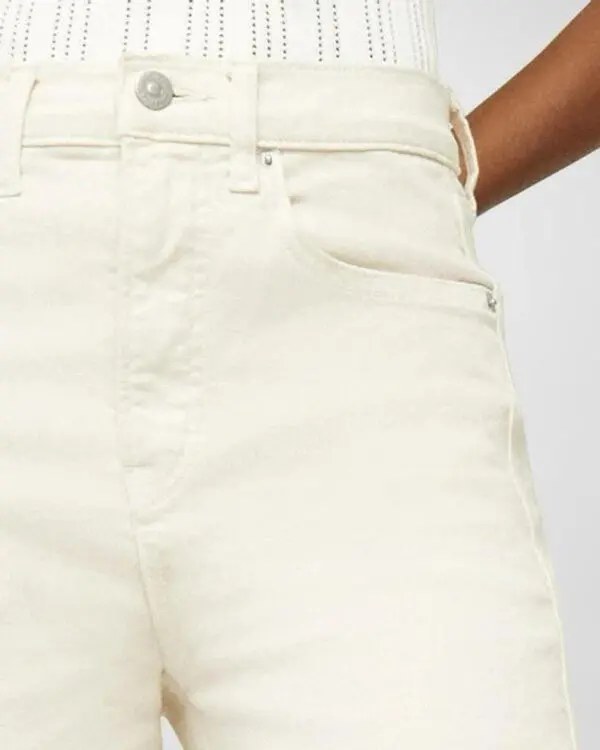 Veronica Beard Carson High-rise Flare Jeans - Ecru