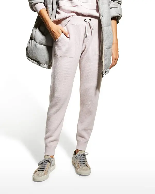 Brunello Cucinelli Ribbed Wool-blend Joggers