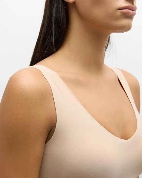 Chantelle Soft Stretch Padded Crop Top Soft Bra - Nude