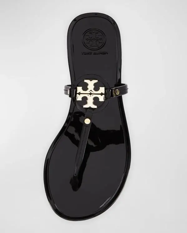 Tory Burch Mini Miller Jelly Thong Sandals - Black