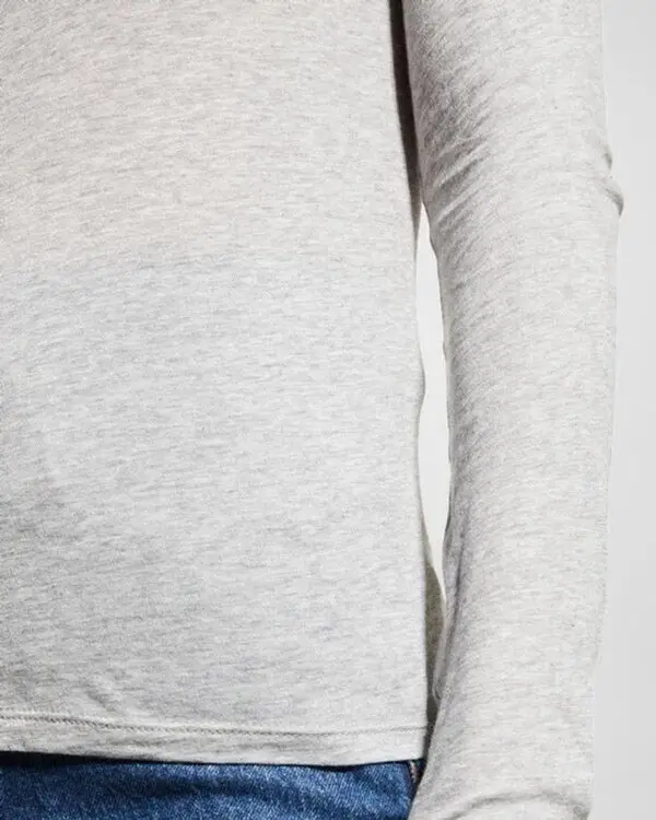 Vince Essential Long-sleeve Crewneck T-shirt - Gray