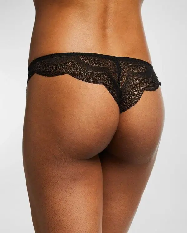 Simone Perele Karma Lace Tanga Briefs - Black