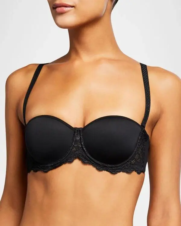 Simone Perele Caresse Strapless Plunge Bra - Black