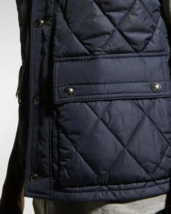 Ralph Lauren Purple Label Apos;s Leyland Quilted Vest - Navy